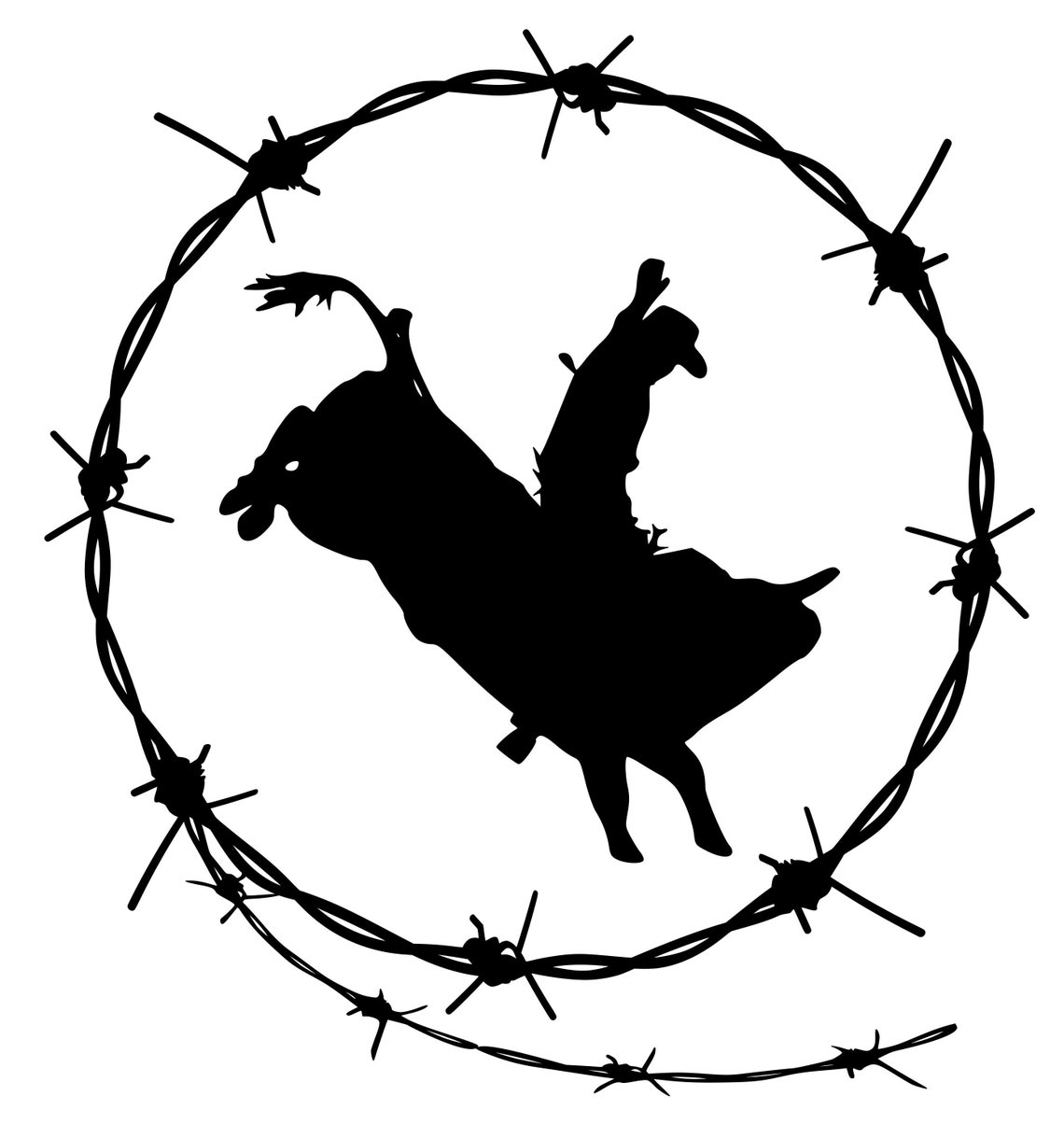 Bull Riding Decal Rodeo Rodeo Decal Bull Riding Bull | Etsy