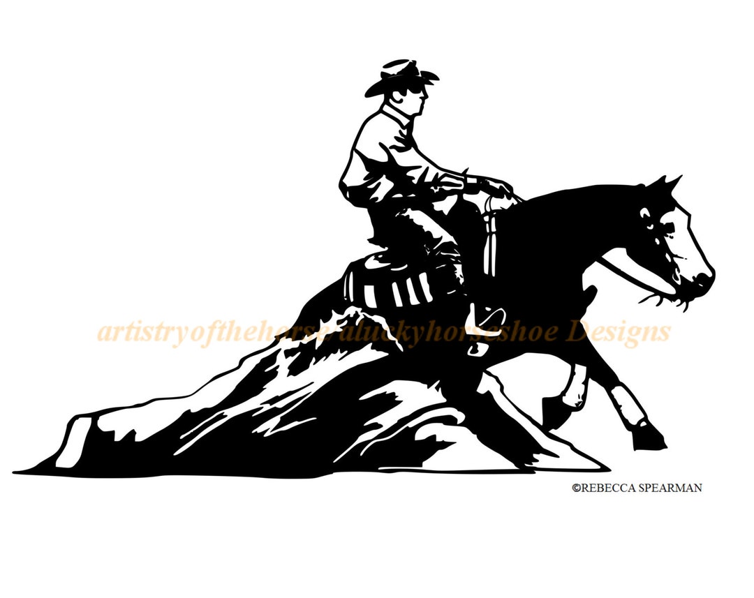 Horse Trailer Decal-reining Horse Decal-reining Decal-trailer Decal ...