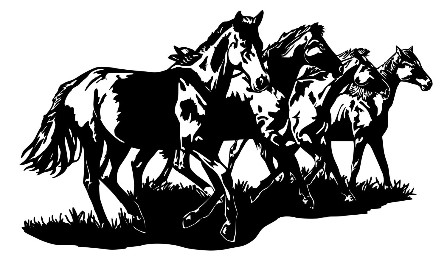 Horse pony decal mustang sticker western childs room | Etsy