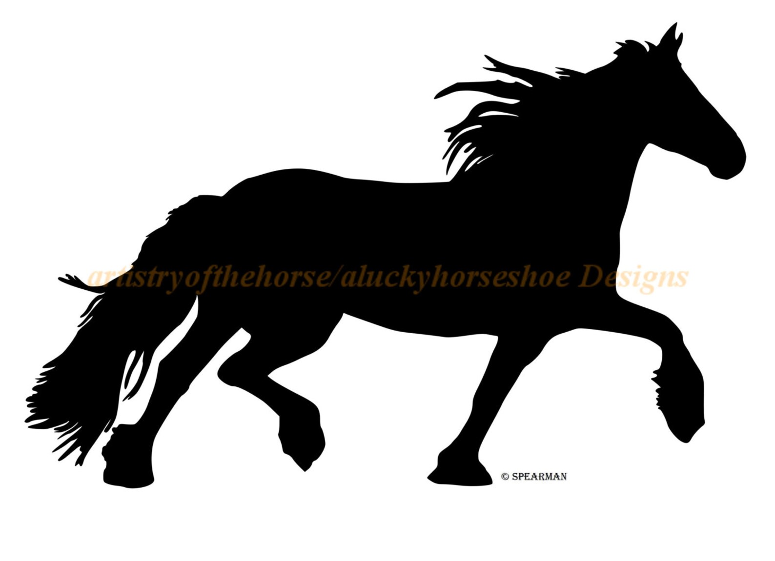 Horse Friesian Horse Wall Decalhorse Sticker-large Decal 36 - Etsy