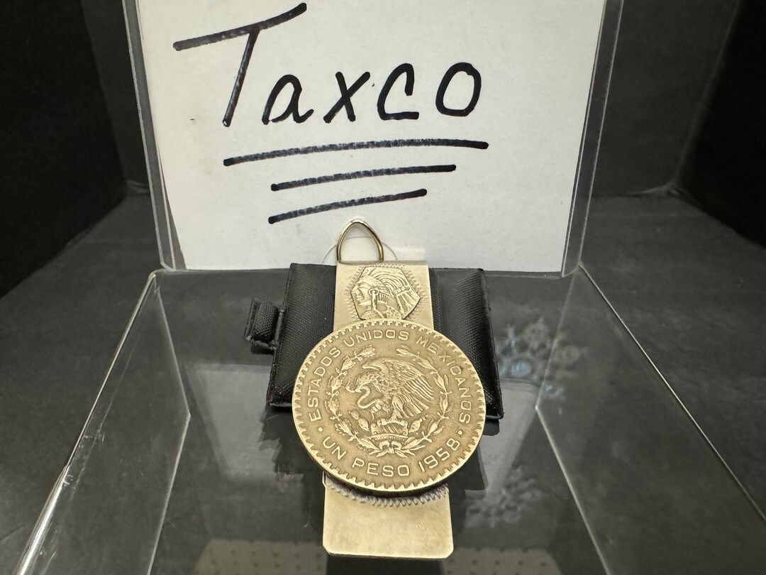 Sterling Silver Marked Signed 925 Peso Coin Taxco Money Clip. - Etsy