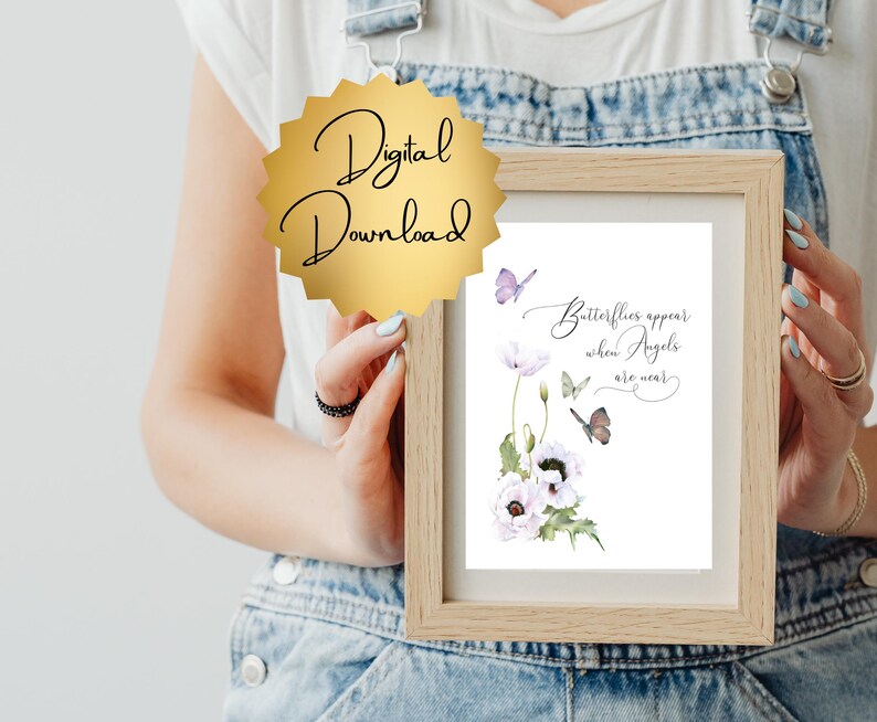 Butterfly Angel Quote Print, Watercolor Art (digital Download) - Etsy