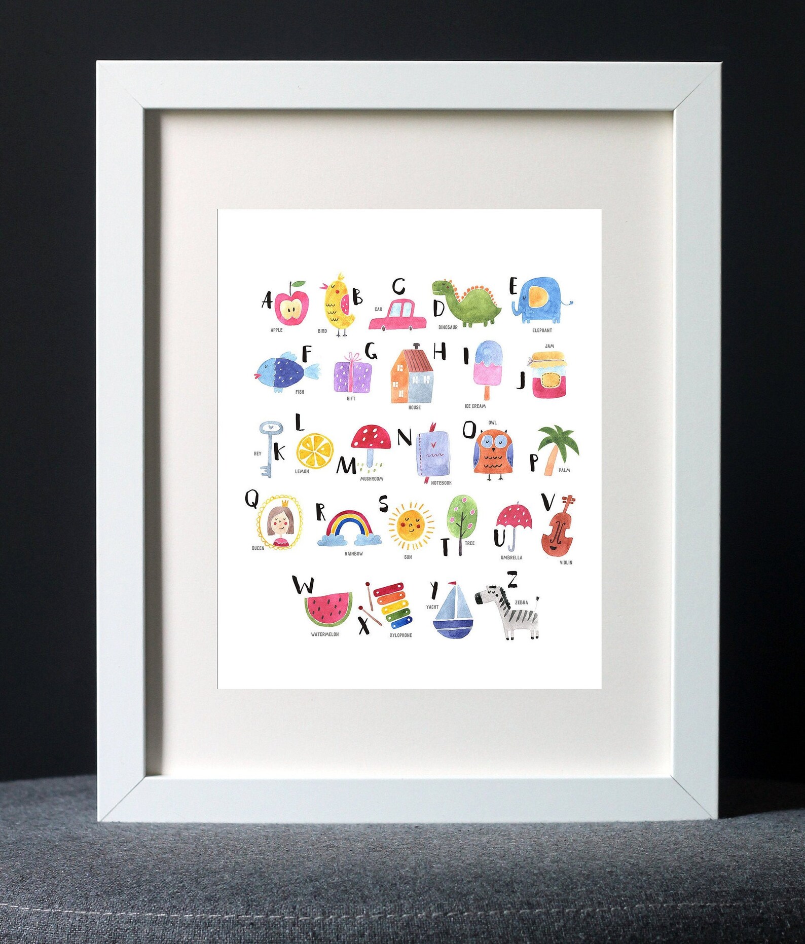 Cute Colorful Alphabet Poster for Home or Classroom Featuring - Etsy