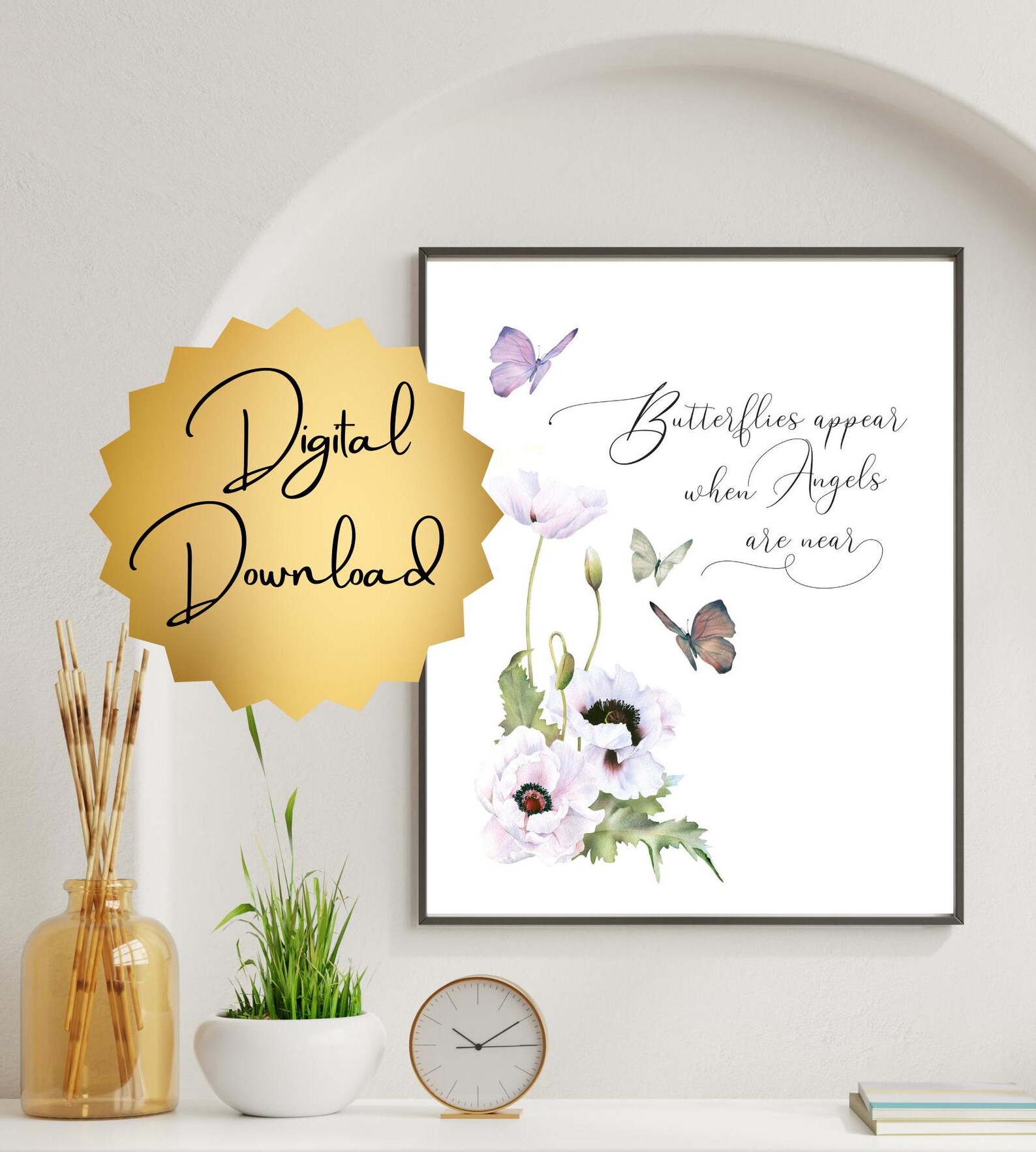 Butterfly Angel Quote Print, Watercolor Art (digital Download) - Etsy