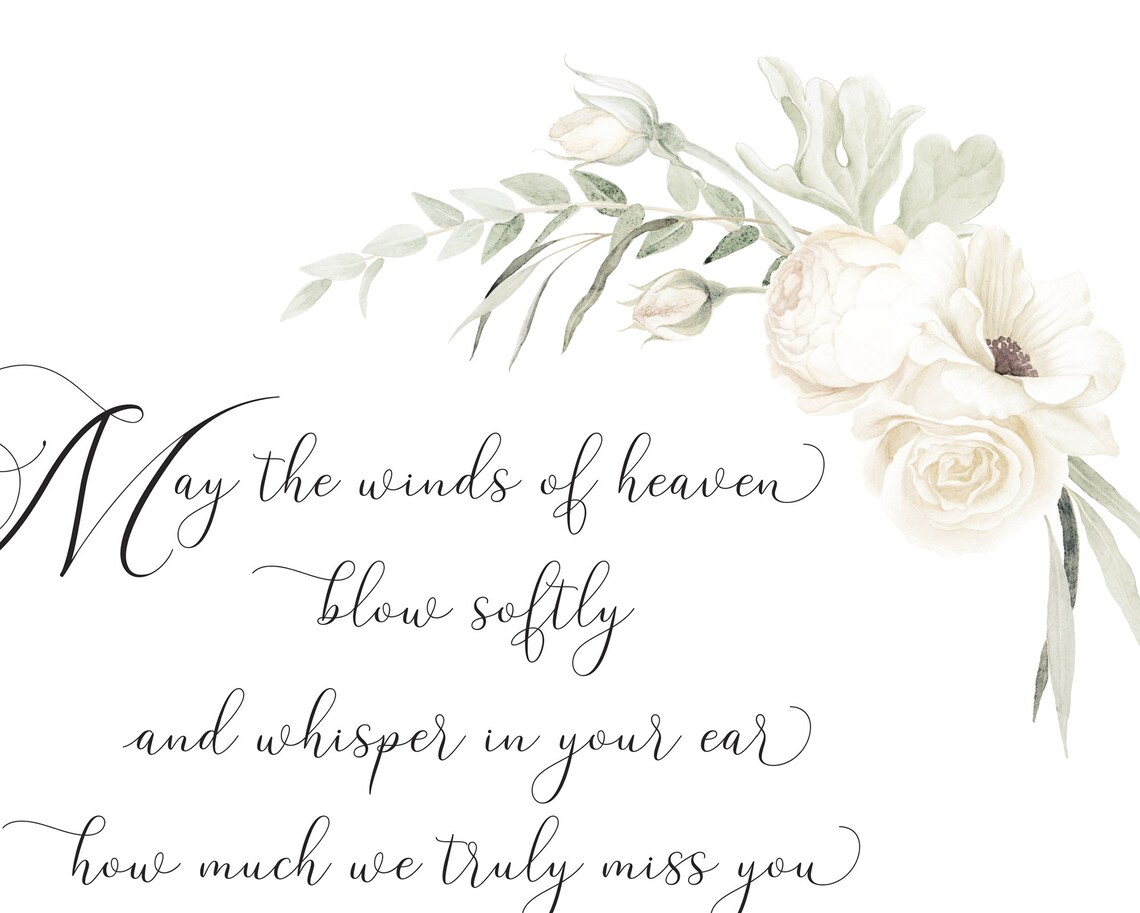 Memorial Poem Print, Wedding Memory Table Sign (digital Download) - Etsy