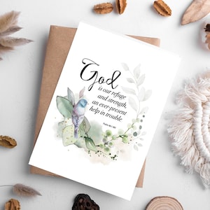 Printable Psalm 46:1 5x7 Card on US Letter Size - Download to Print at ...