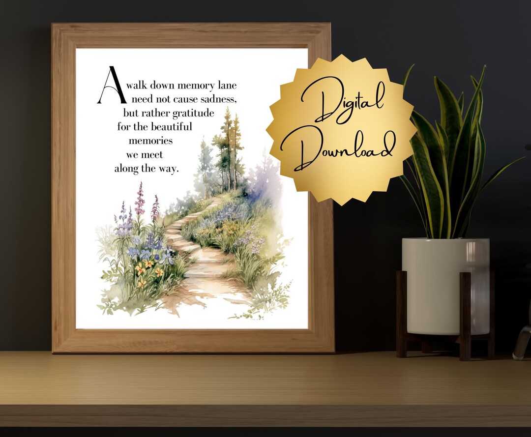 Digital Download a Walk Down Memory Lane . . . Gratitude for the ...