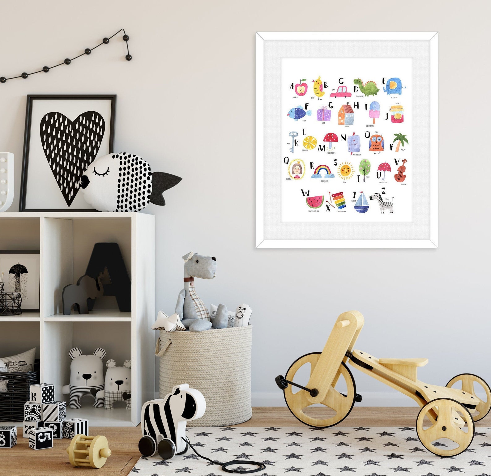 Cute Colorful Alphabet Poster for Home or Classroom Featuring - Etsy