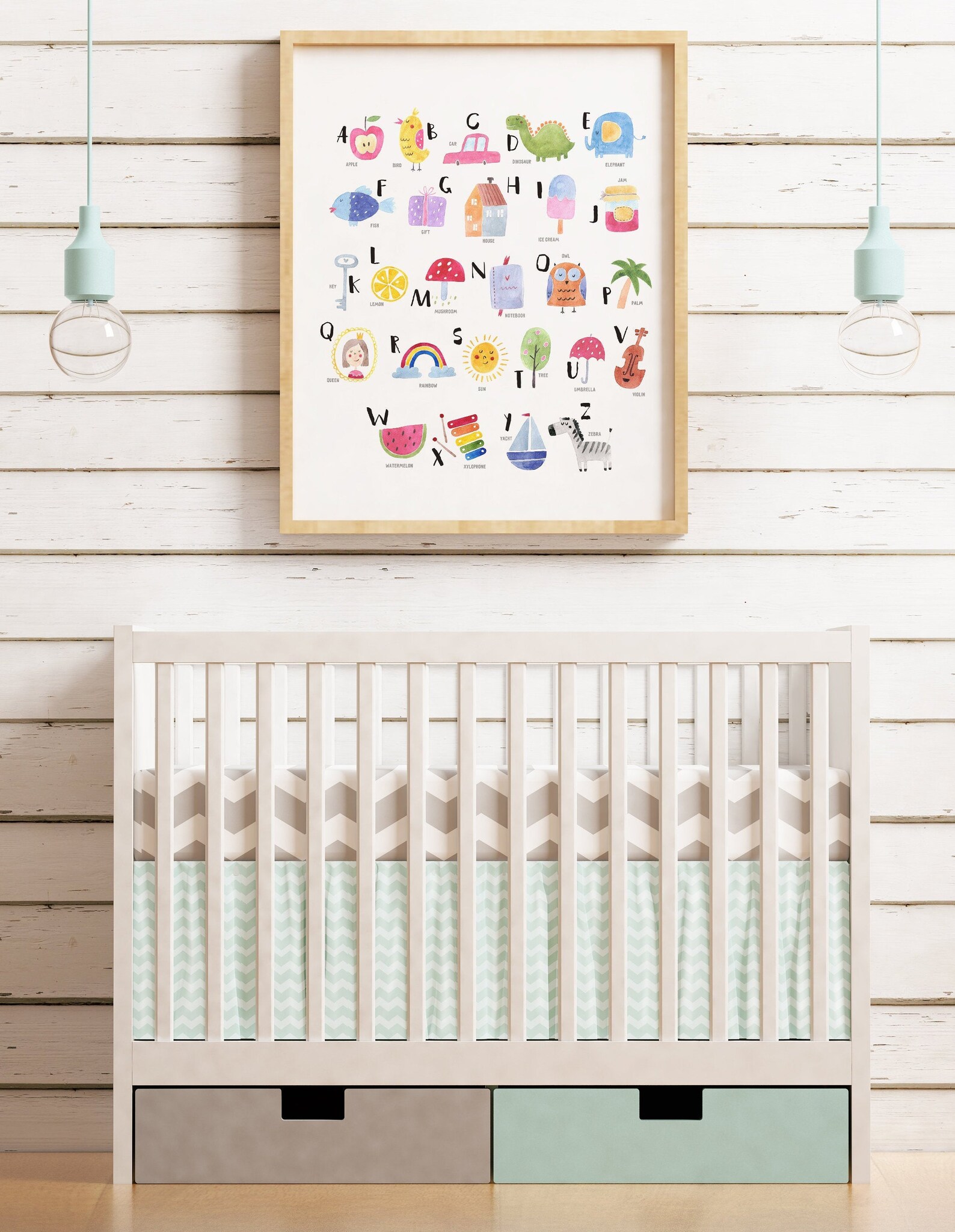 Cute Colorful Alphabet Poster for Home or Classroom Featuring - Etsy