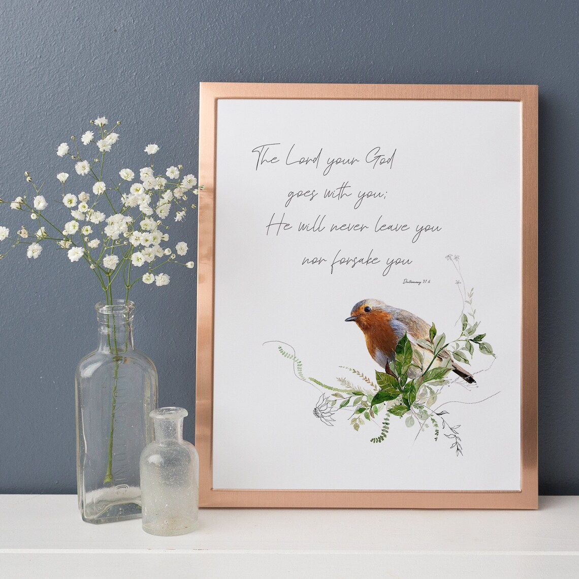 Printed unframed Image the Lord Your God Goes With - Etsy