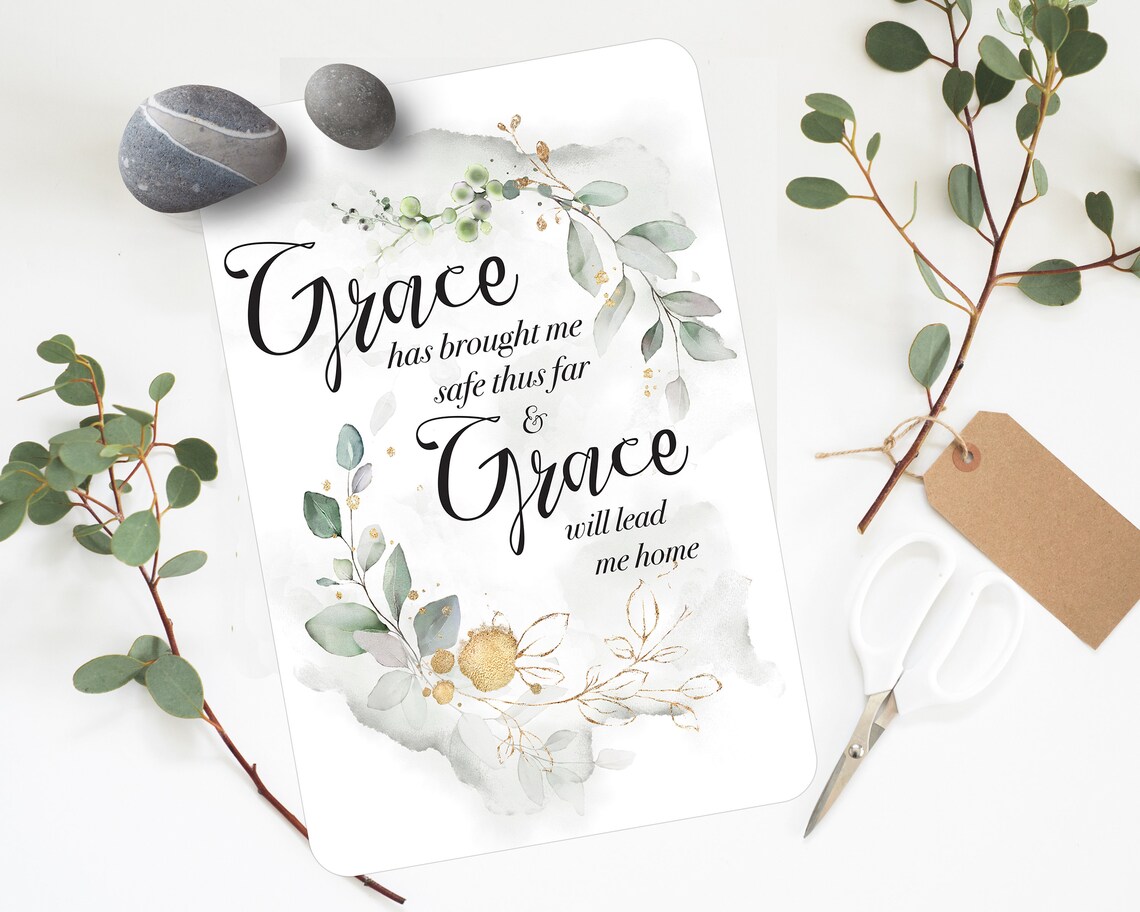 Amazing Grace Hymn Lyrics Magnet "grace Has Brought Me Safe Thus Far ...