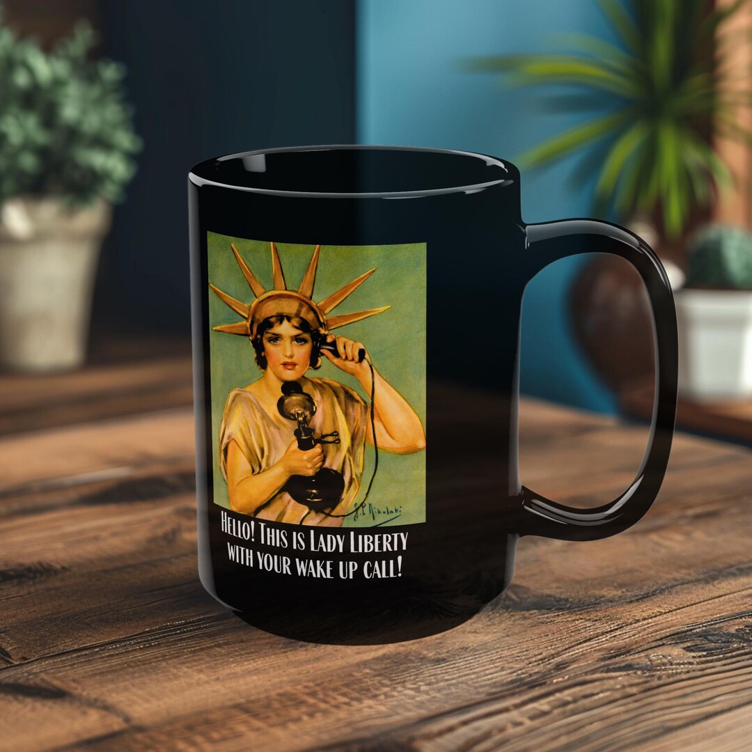 Lady Liberty WWI Poster Mug, Patriotic USA Pride Gift - Etsy