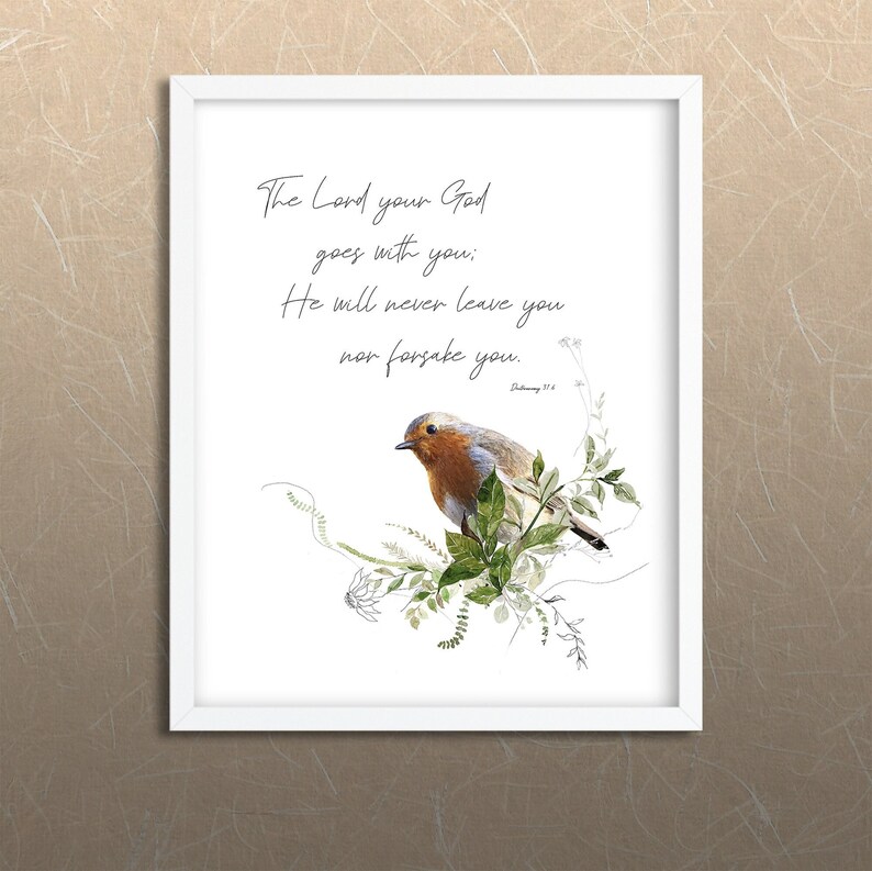 Printed unframed Image the Lord Your God Goes With - Etsy