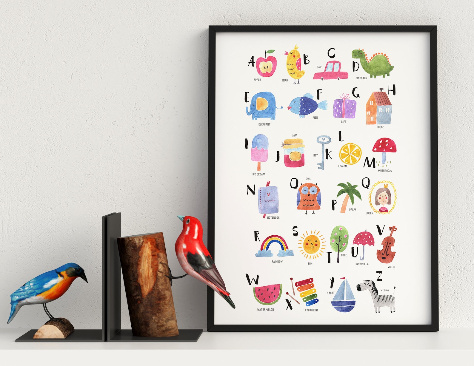 Cute Colorful Alphabet Poster for Home or Classroom Featuring - Etsy
