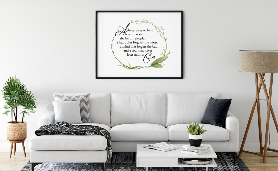 Inspirational Quote Art Print | Watercolor Wreath (digital Download) - Etsy