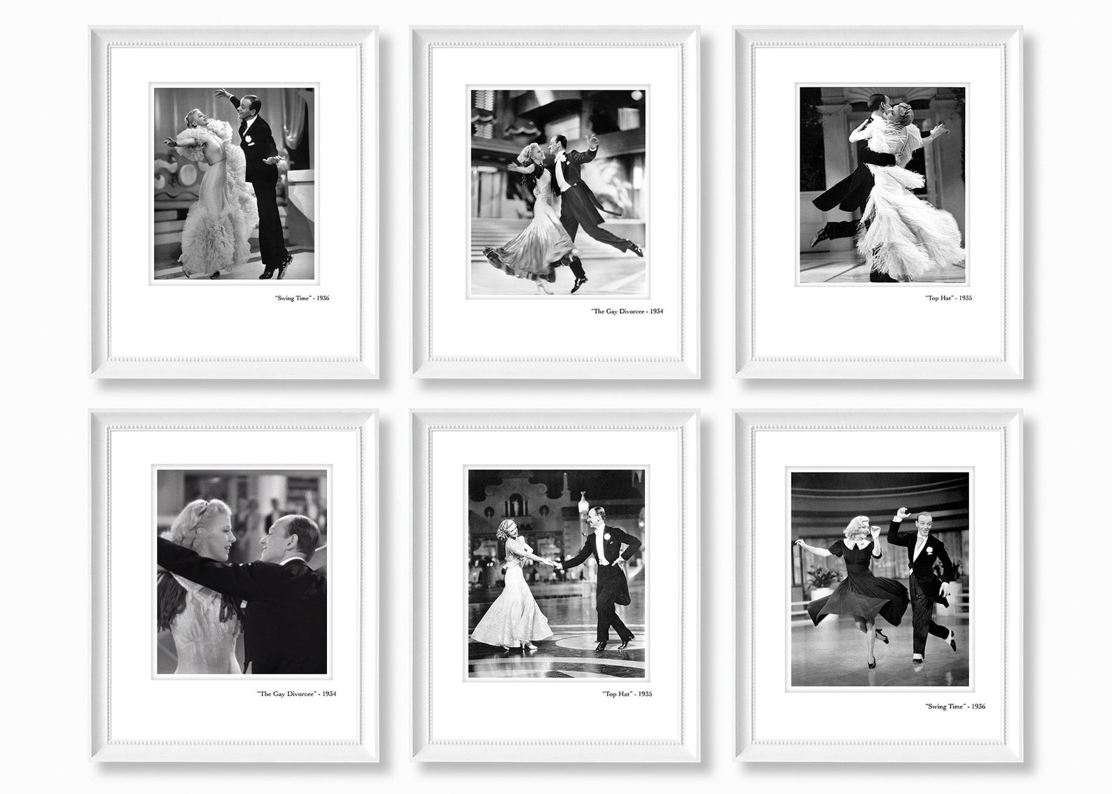 Fred and Ginger Movie Prints in 9 Styles With Faux Mat, Movie Title and ...