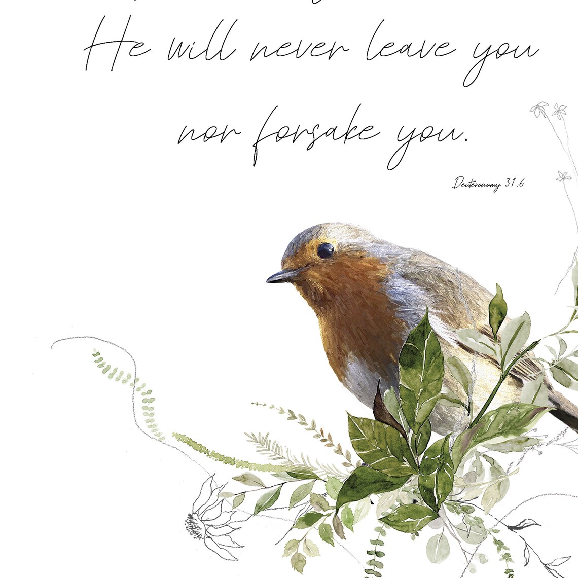 Printed unframed Image the Lord Your God Goes With - Etsy