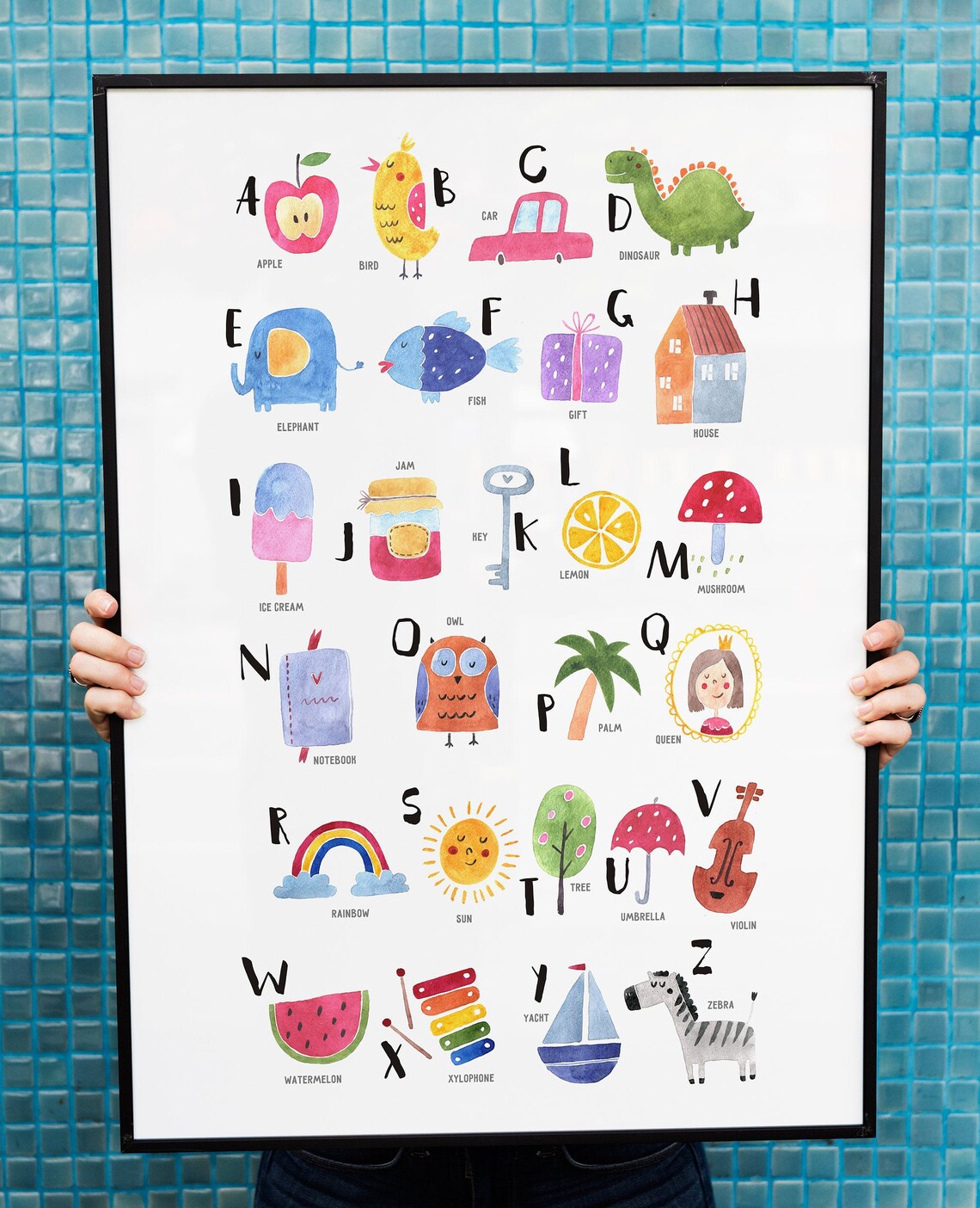 Cute Colorful Alphabet Poster for Home or Classroom Featuring - Etsy