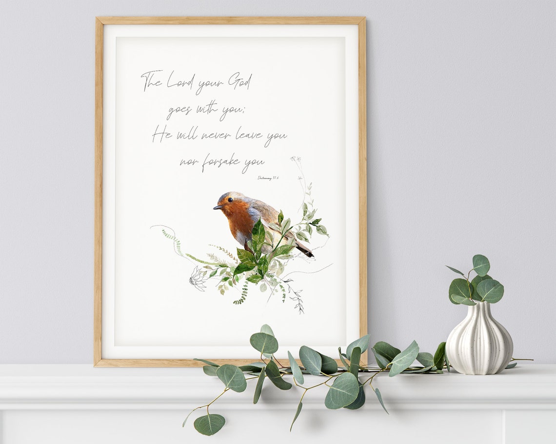 Printed unframed Image the Lord Your God Goes With - Etsy