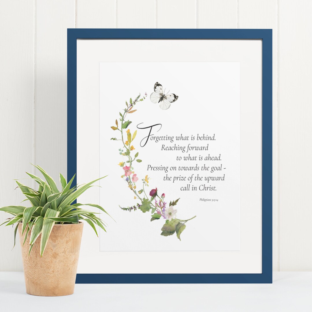 Printed (unframed) Image Philippians 3:13-14 "forgetting What is Behind ...