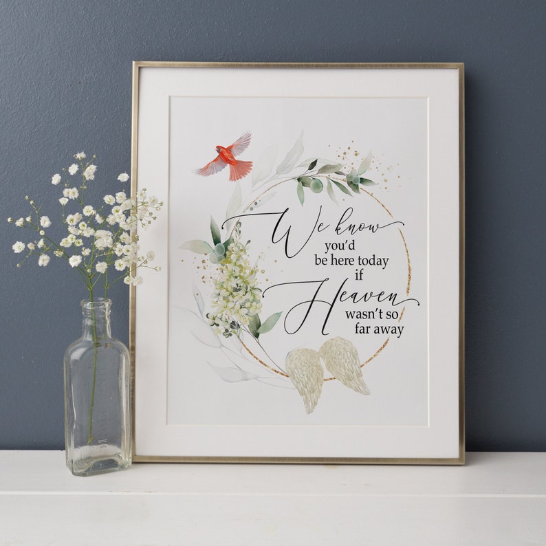 PRINTED unframed 8x10 we Know You'd Be Here Today - Etsy