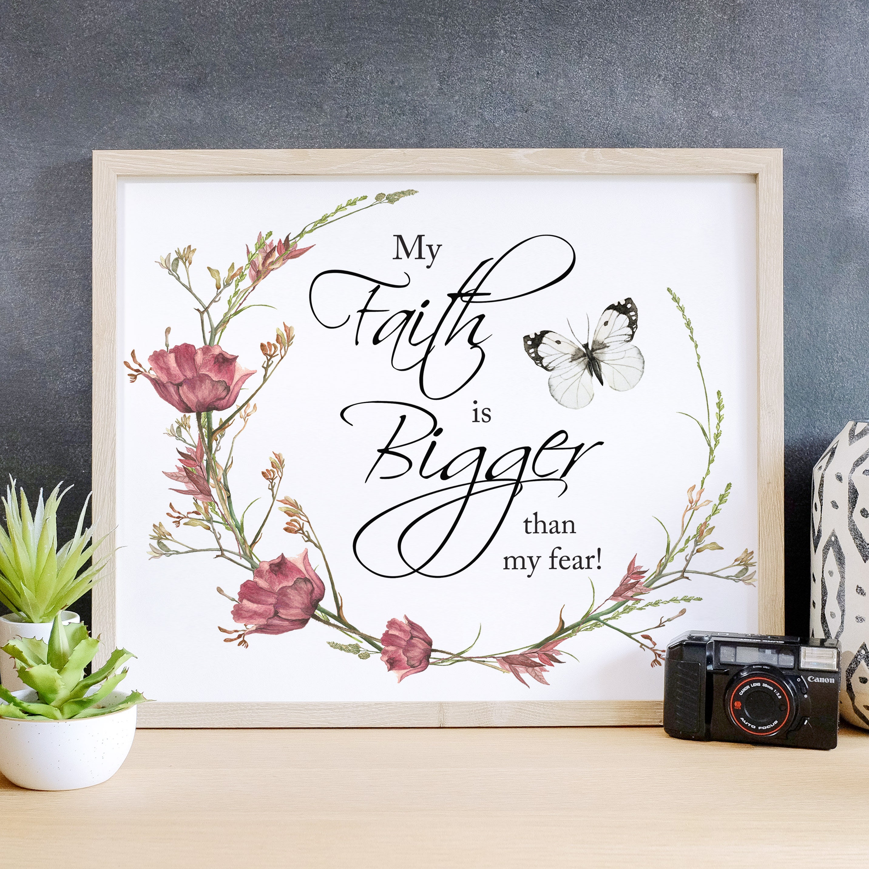 My Faith is Bigger than My Fear Printable Inspirational and | Etsy