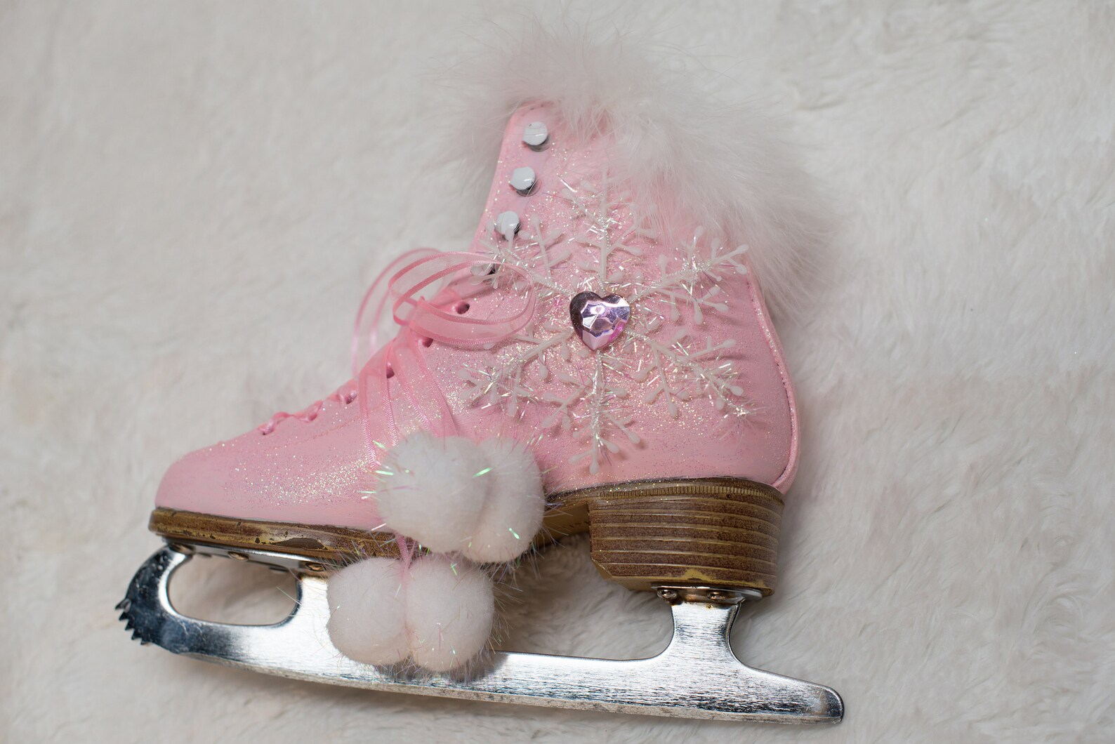 Baby Girl It's Cold Outside Baby Girl Pink Ice Skate | Etsy