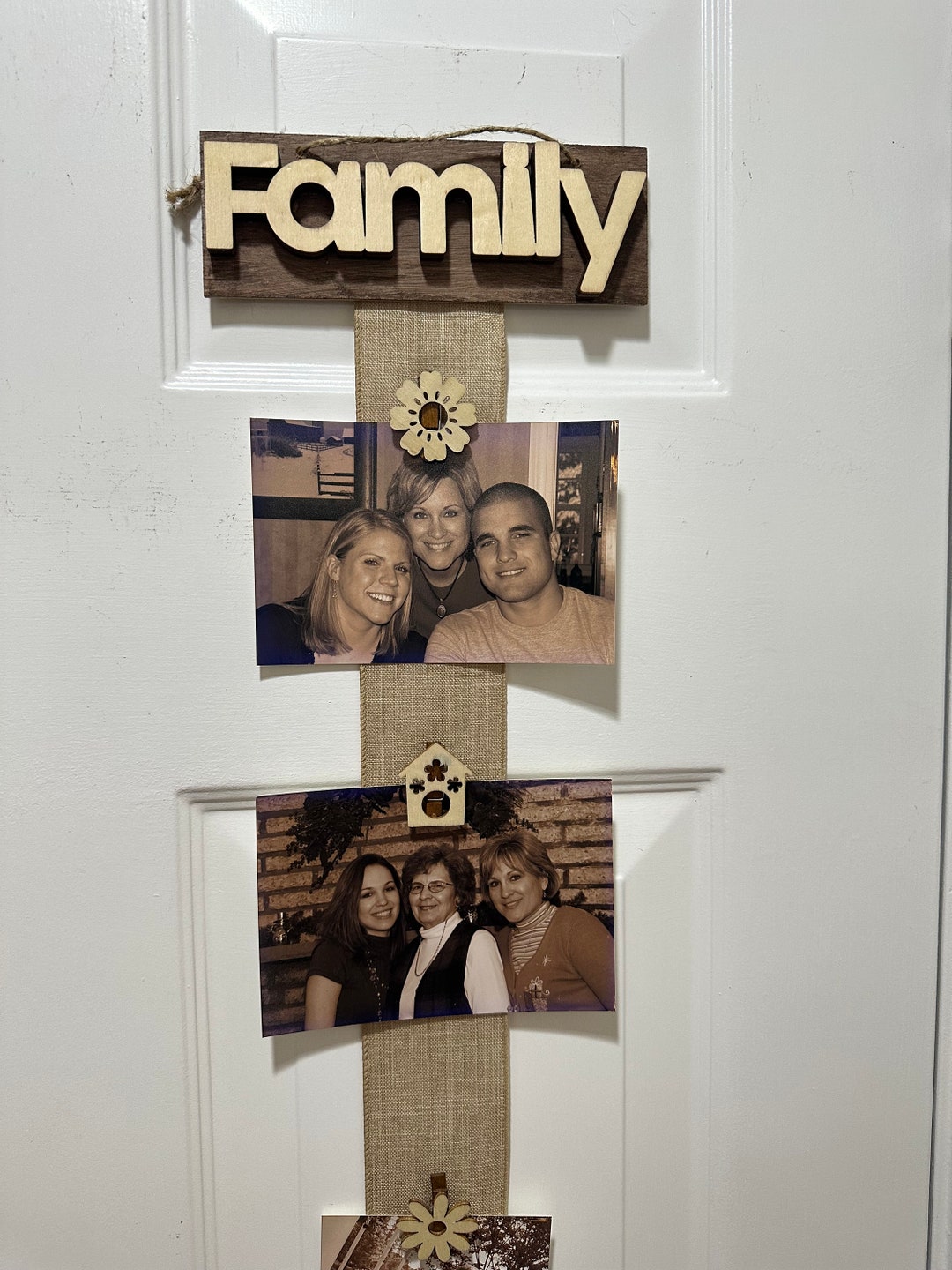Space Saving Magnetized FAMILY Photo Holder Door Display/gifts for Her ...