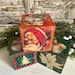 Retro Kitschy Christmas Red Green Mid-century Vintage Image Wooden ...