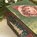 Retro Kitschy Christmas Red Green Mid-century Vintage Image Wooden ...