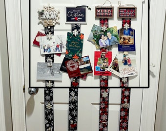 Christmas Magnetized Door Red Truck Holiday Card Holder Wall | Etsy