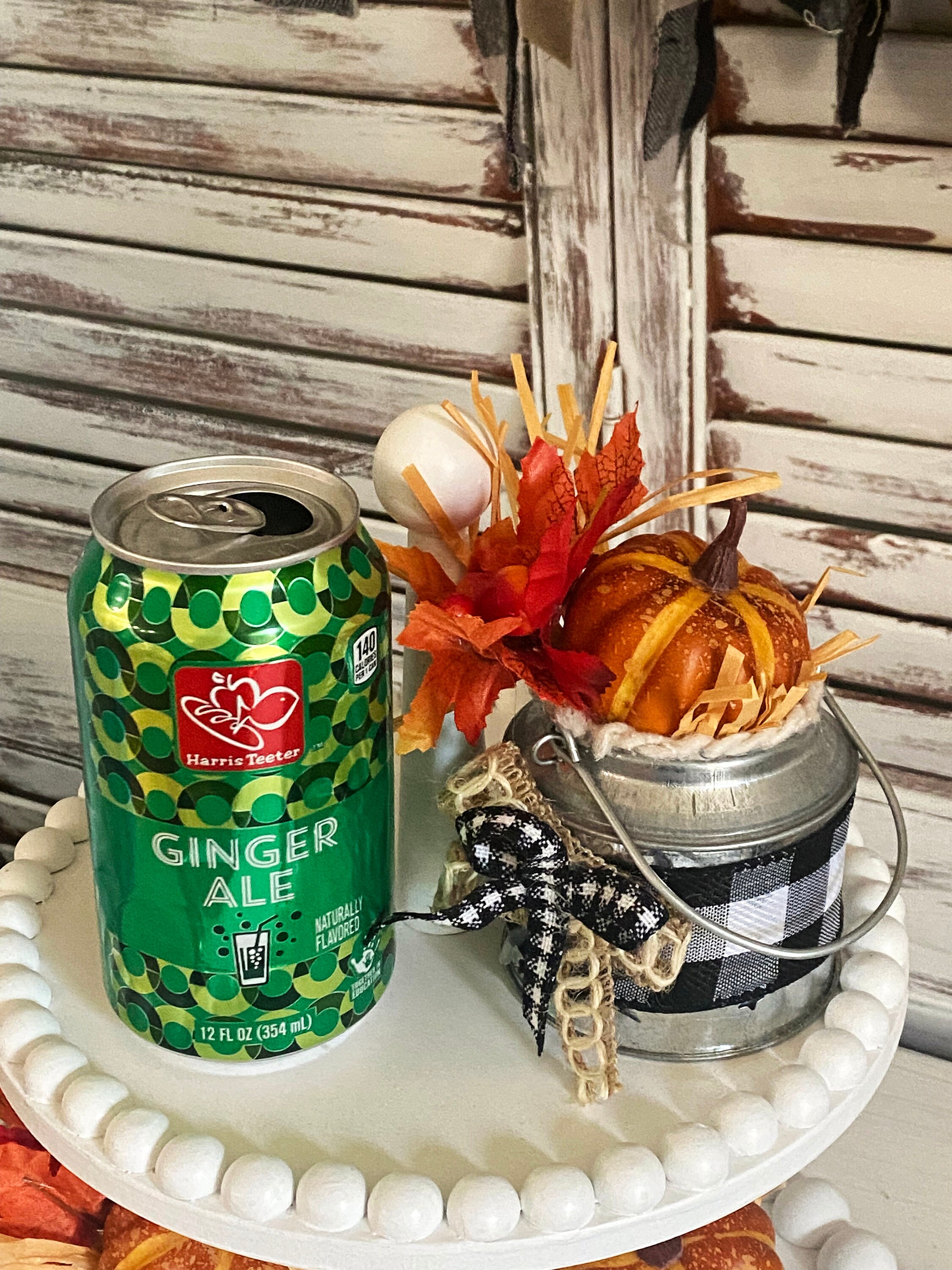 Thanksgiving Fall Harvest Tiered Tray Bundle Decor, Black & White Plaid ...