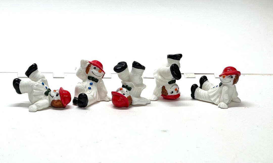 Vintage 1978 Fitz & Floyd Set of 5 Tumbling Clown Figurines/red and ...