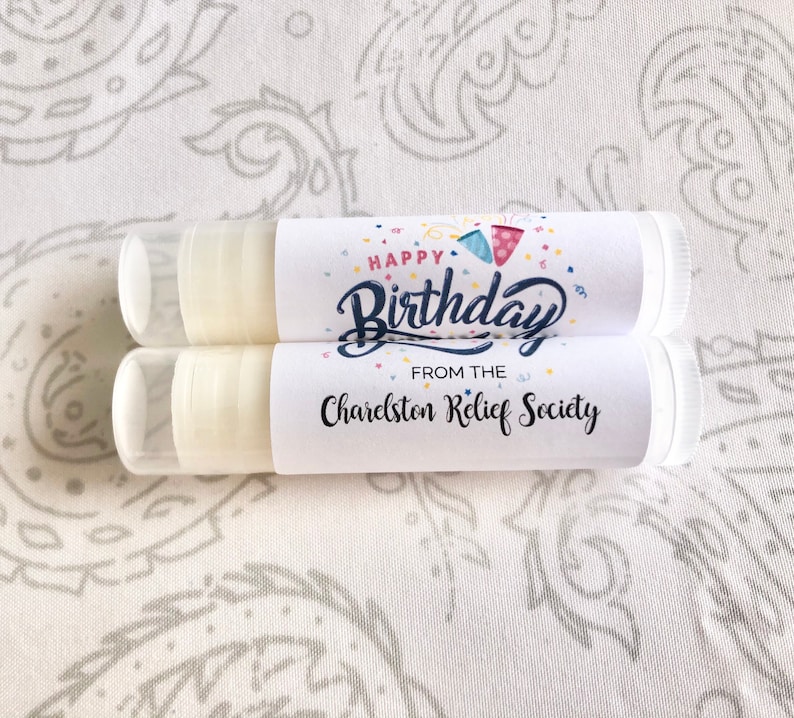 Happy Birthday Party Favor Custom Lip Balms Feliz Cumpleanos Birthday ...
