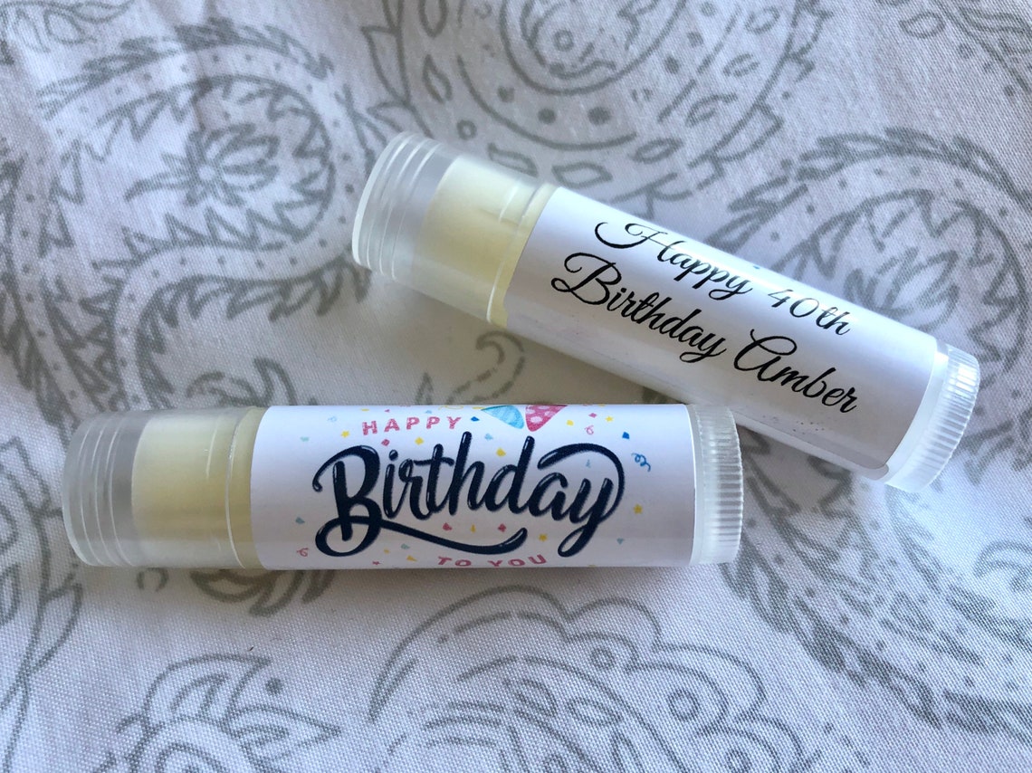Happy Birthday Party Favor Custom Lip Balms Feliz Cumpleanos - Etsy