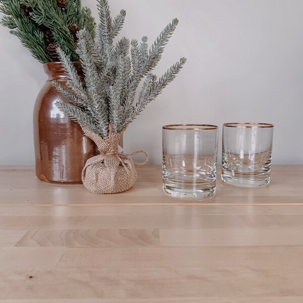 Gold Rim Glass - Etsy