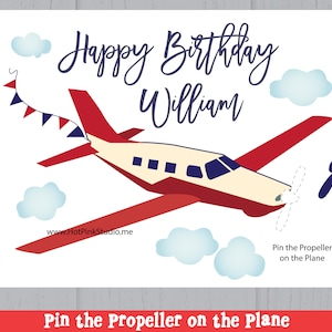Airplane Birthday Party Game: Pin the Propeller (digital Download) - Etsy