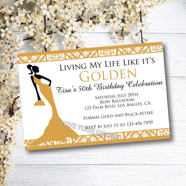 Living My Life Like Its Golden Invitation - Etsy