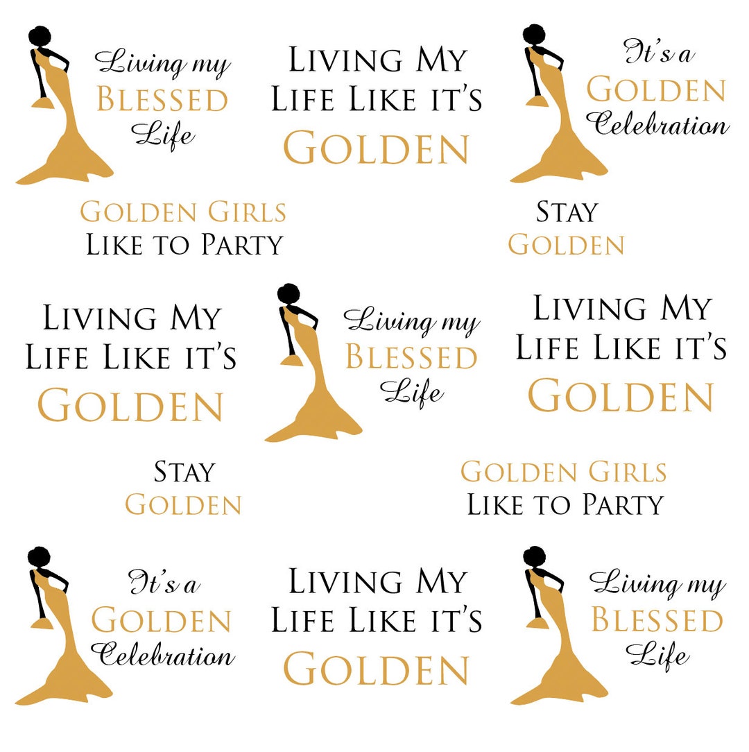 Queen Living My Life Like It's Golden Banner Backdrop Birthday Banner ...