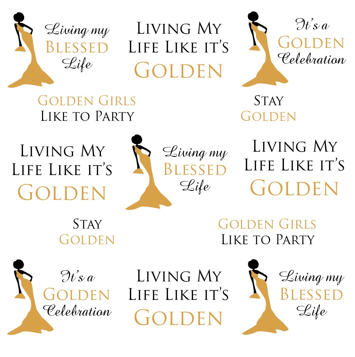 Queen Living My Life Like It's Golden Banner Backdrop Birthday Banner ...