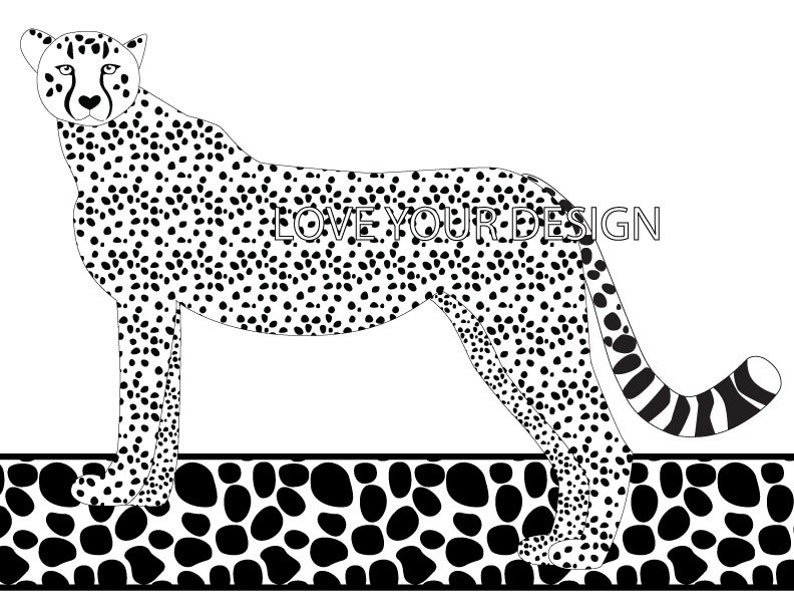 Cheetah - Pin the Tail on the Cheetah Birthday Game & FREE Cheetah ...
