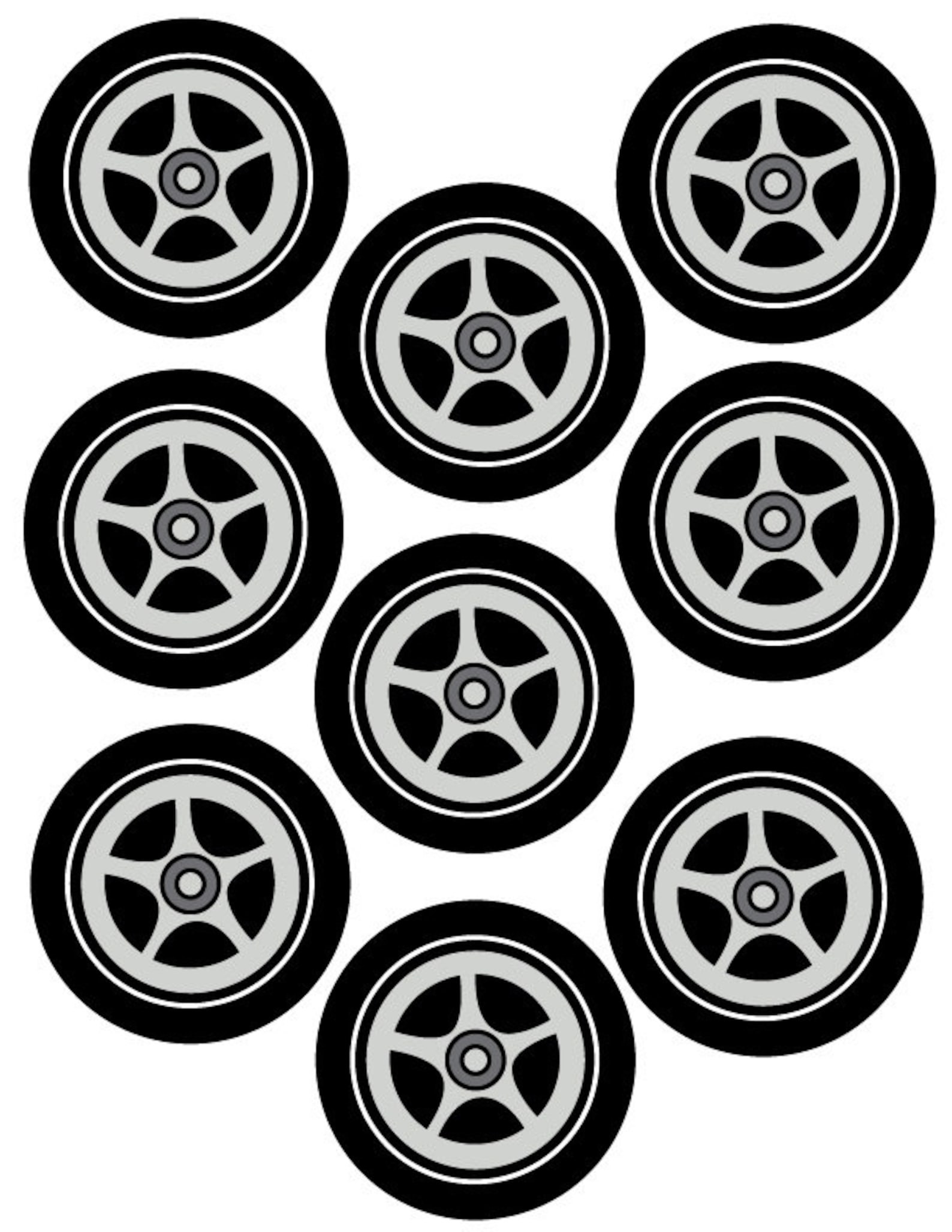 Race Car Game- Pin the Tire on the Ford Mustang Birthday Game INSTANT ...