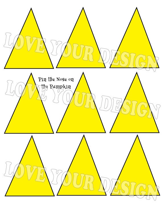 Halloween Pin the Nose on the Pumpkin Game INSTANT DOWNLOAD - Etsy