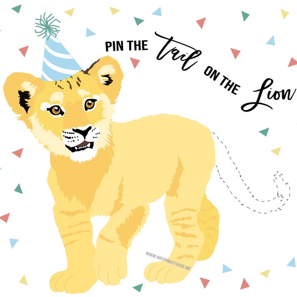 Pin the Tail on Lion - Etsy