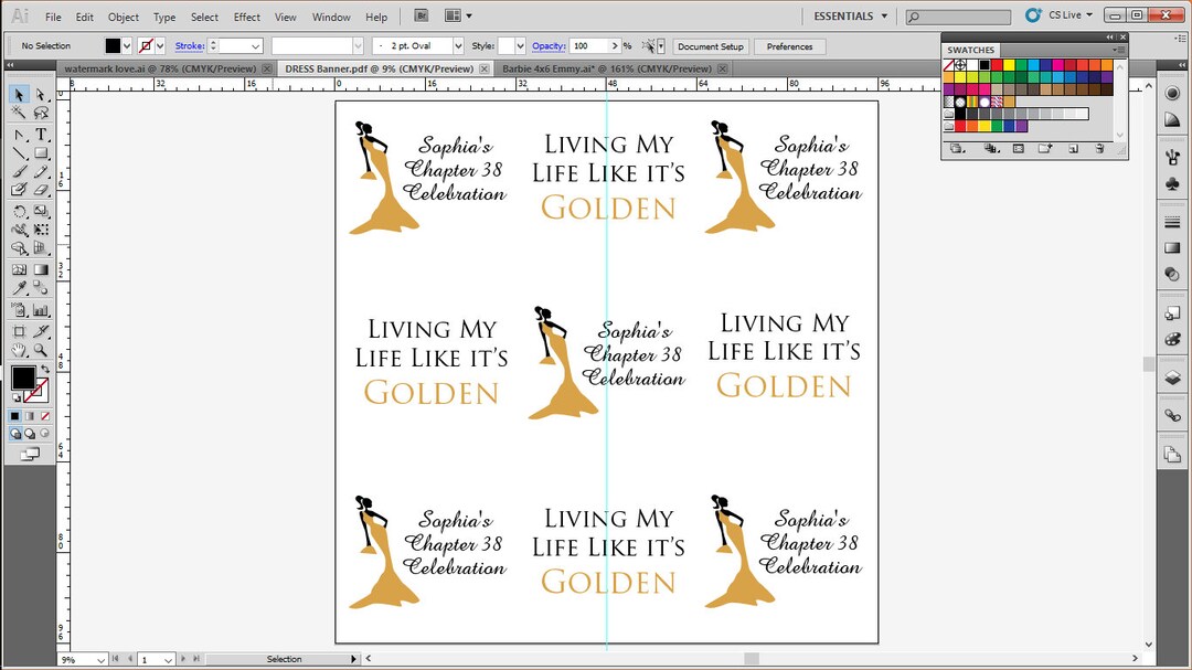 BANNER Gold Living My Life Like It's Golden Photo Backdrop Birthday ...