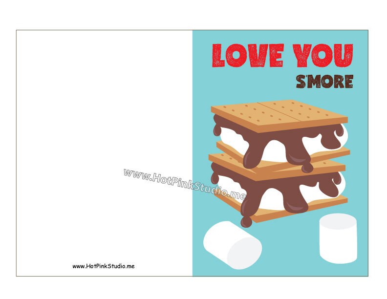 Love You Smore Card Fathers Day Card, Anniversary Card for Your Love or ...