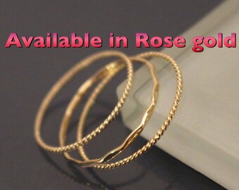 Gold stack rings | Etsy