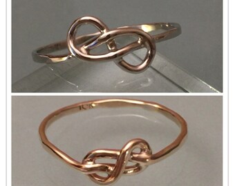 White gold infinity | Etsy