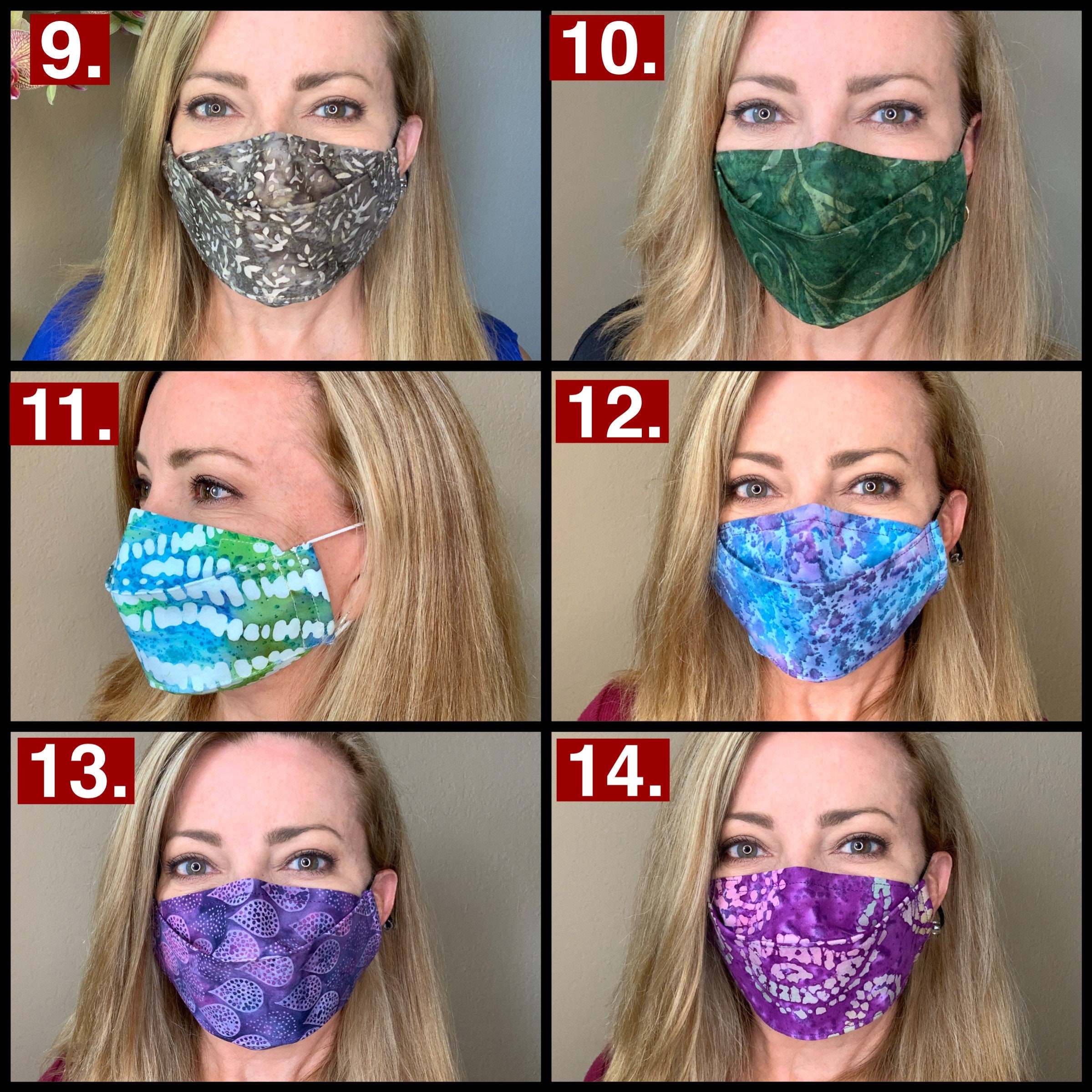 STYLISH 3D FACE MASKS 3-layered 100% Cotton Face Masks Eco | Etsy