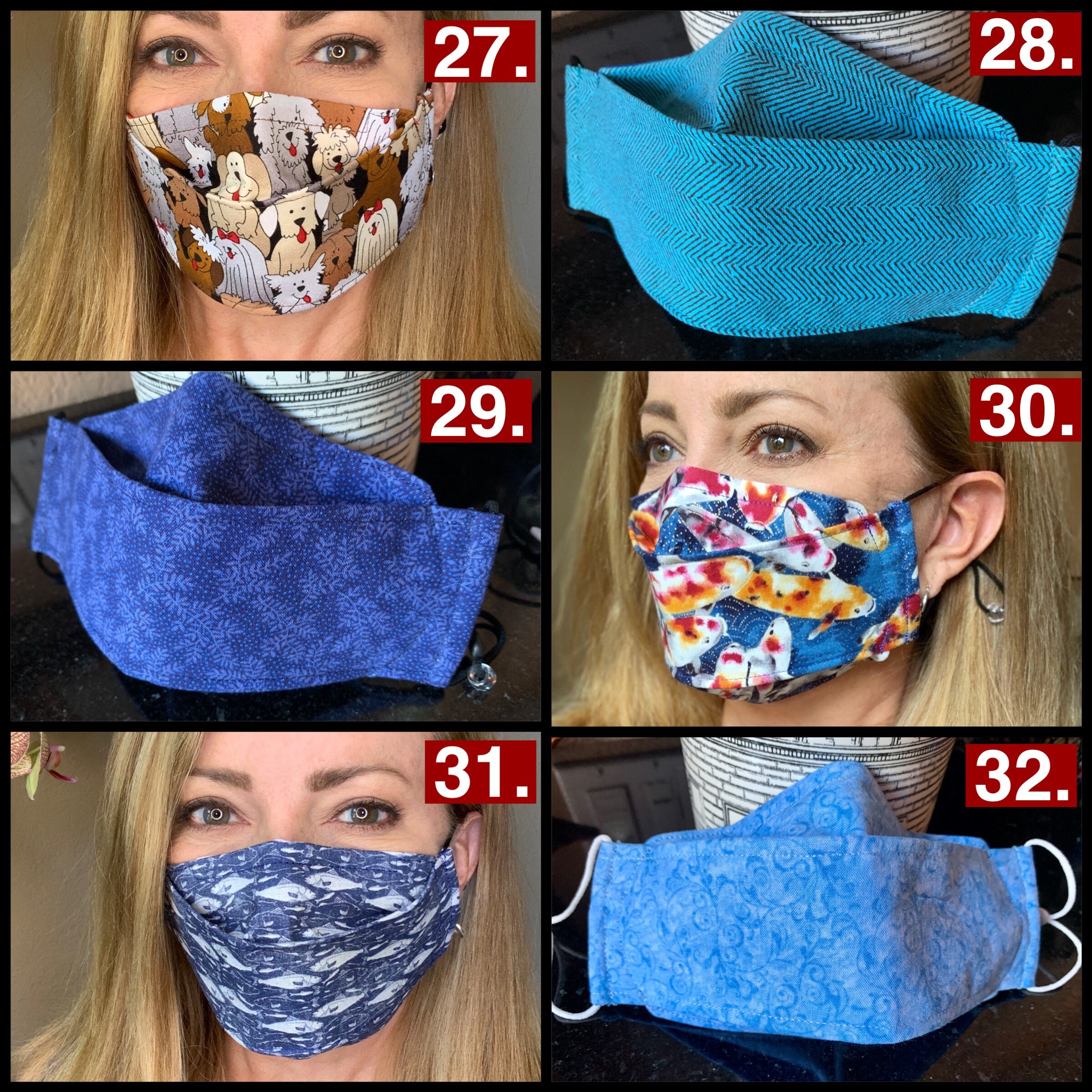 STYLISH 3D FACE MASKS 3-layered 100% Cotton Face Masks Eco | Etsy